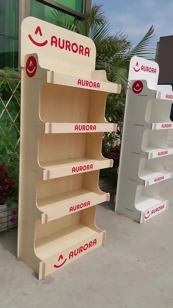 复合板货架商品陈列展示架商超纸货架化妆品促销木质落地玩具展架-阿里巴巴