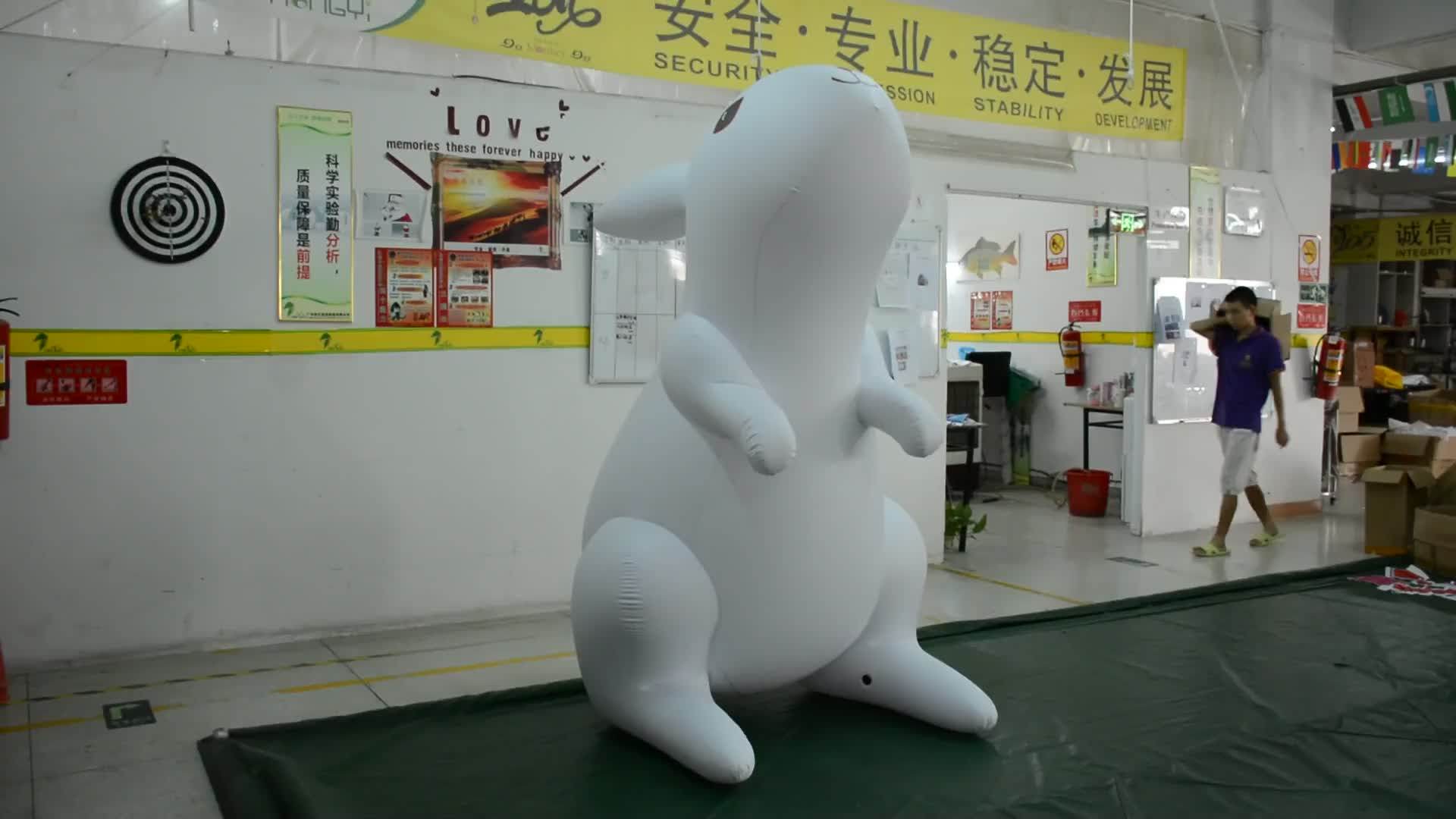 Giant White Inflatable Rabbit Hongyi Customized Pvc Advertising Rabbit ...