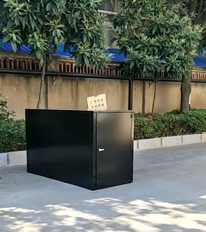 Public Single Door Steel Structure Lateral Bicycle Bike Lockers For ...