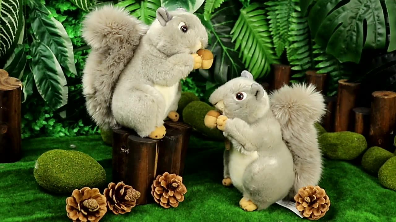 Custom Plush Squirrel Toys With Furry Tail Oem Design At Low Custom ...