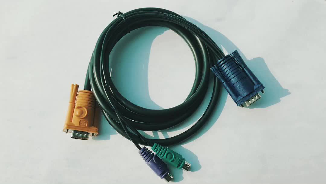 3-in-1 Ps2 Keyboard Mouse And Vga Male To Male Kvm Switch Cable - Buy ...