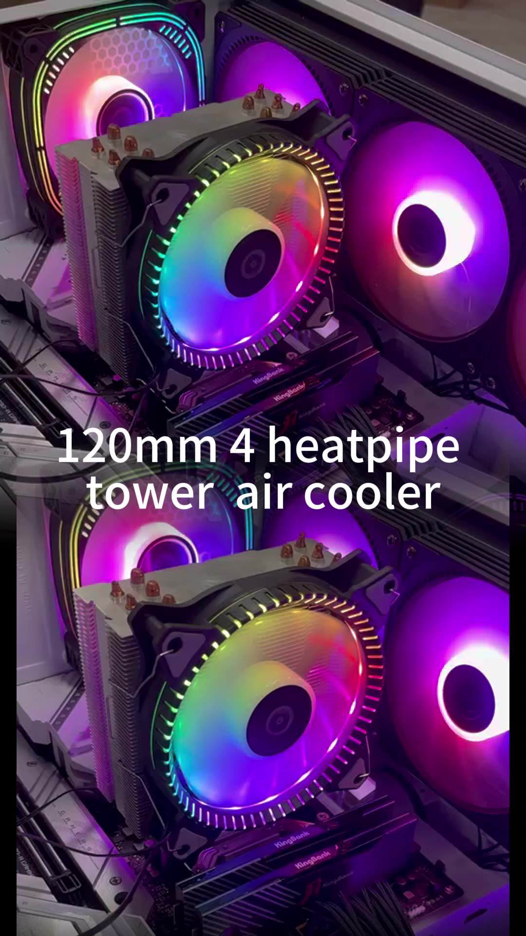 120mm 4 Heatpipe Argb Cpu Cooler For Lga 115x/1366/2011/2066 Ryzen 5 ...