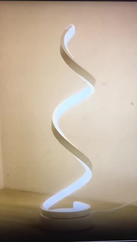 Modern Nordic Style Spiral Rgb Led Table Lamp Metallic Stepless ...