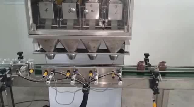 High-stability 4 Head Hopper Linear Weigher For Fruit Vegetable ...