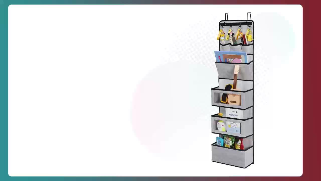 Customizable Over The Door Organizer Wall Closet Organizer Hooks Clear ...