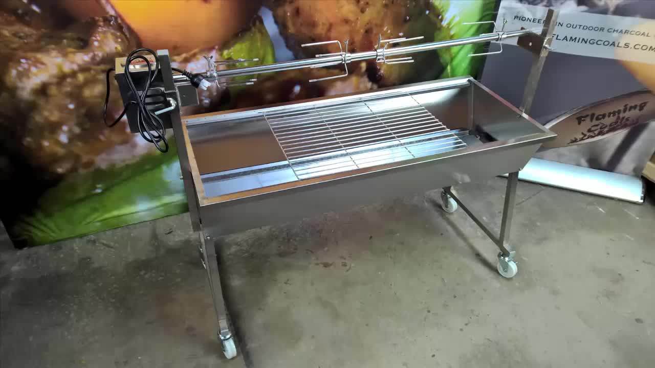 The Minion 1200mm Stainless Steel Large Bbq Spit Roaster - Buy ...