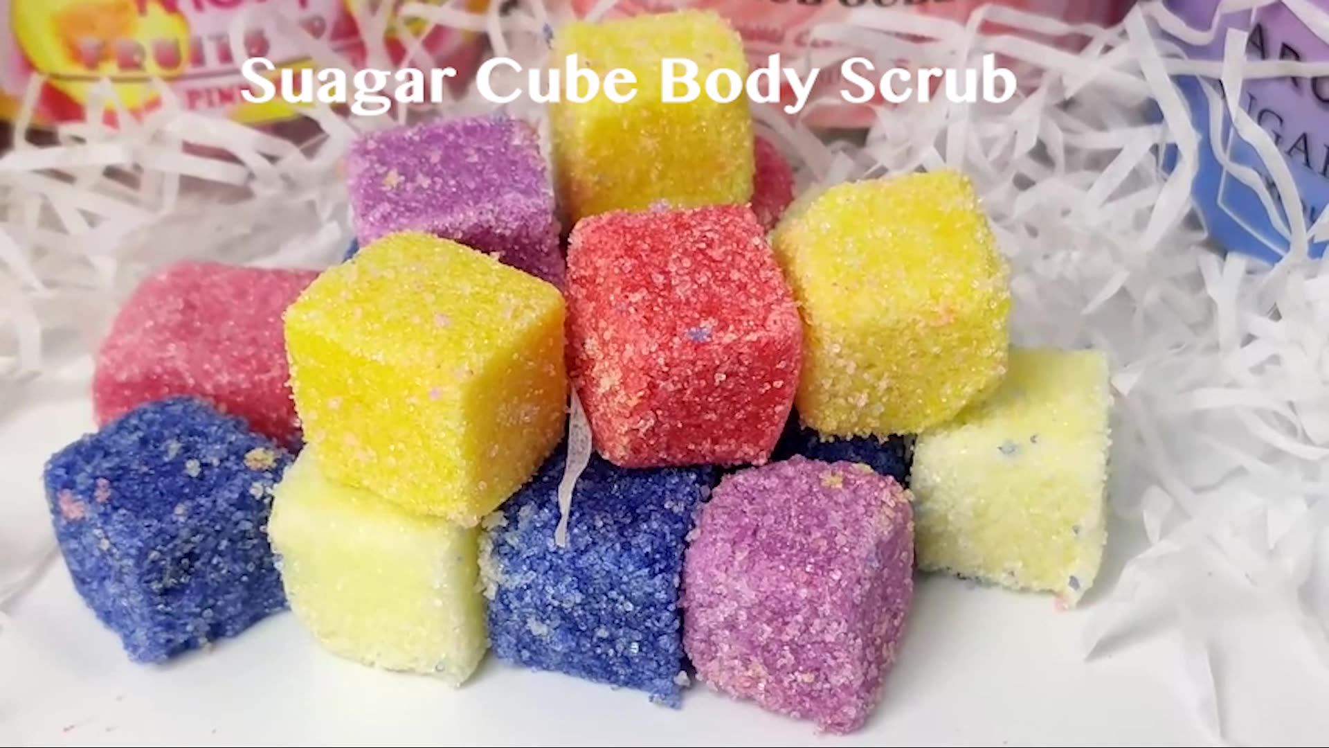 Candy Body Exfoliating Scrub Ball Private Label Organic Sugar Colorful ...