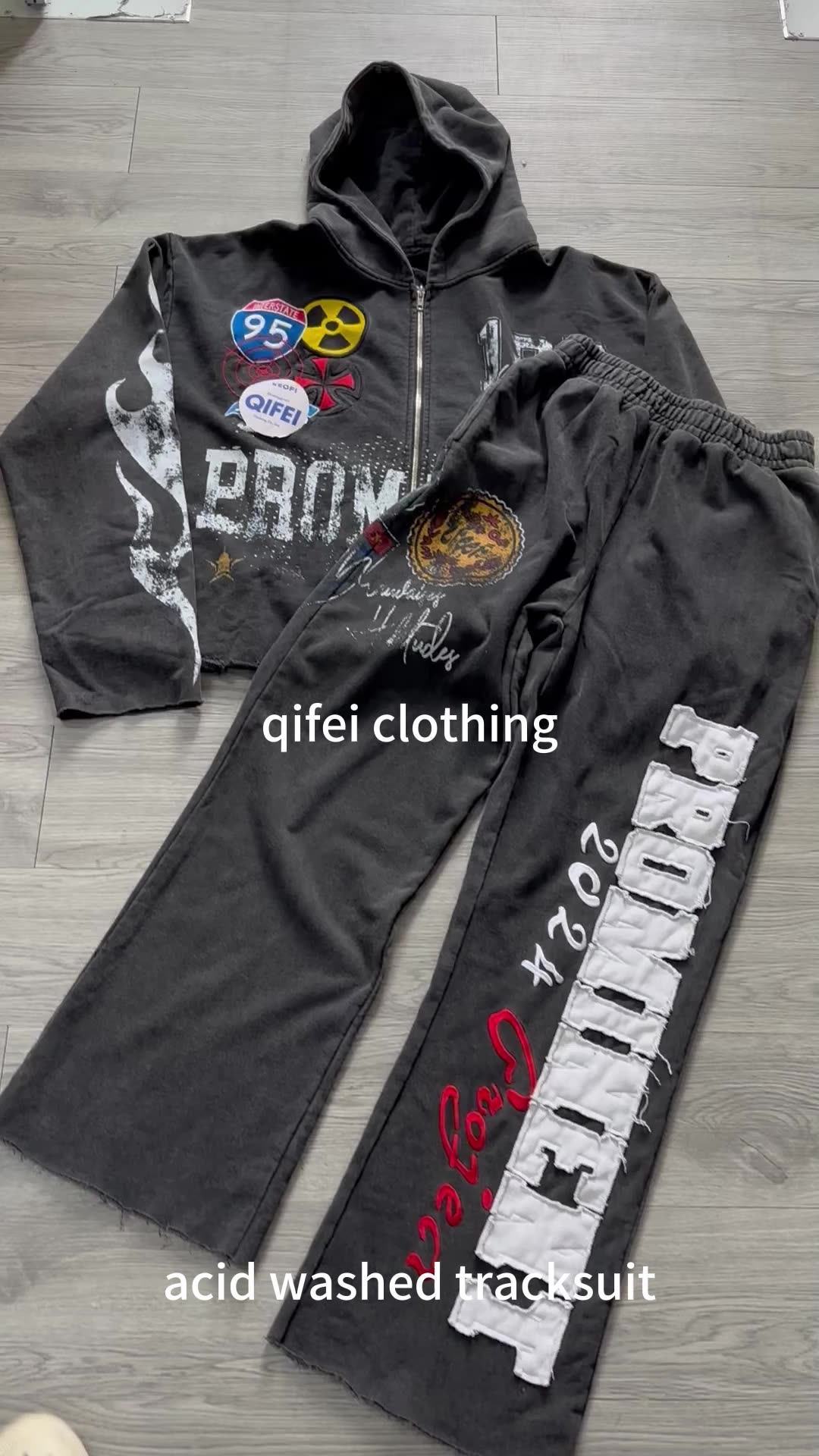 Custom Streetwear Man 400gsm Track Suit Heavyweight Boxy Hoodie And ...