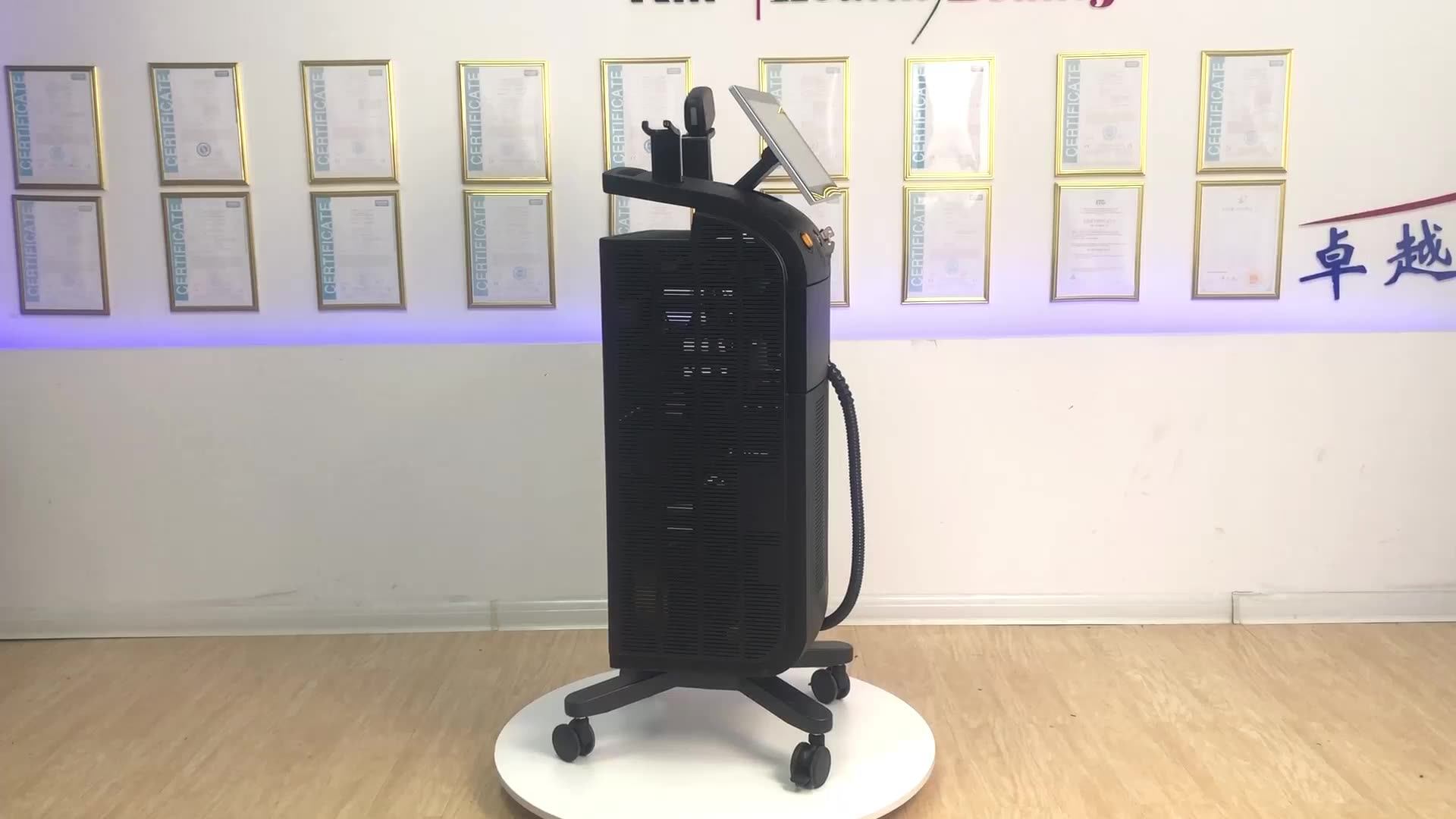 Triple Wavelength 755 808 1064 810nm Diode Laser Hair Removal Titanium ...