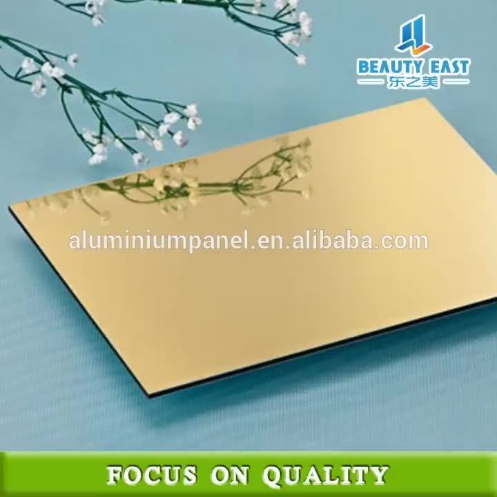 3mm 4mm Alucobond Acp Acm Wall Cladding Gold Mirror Faced Aluminum ...