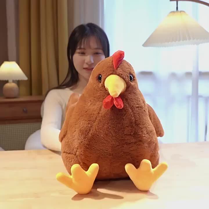 30cm Big Rooster Animal Plush Toys Cute Chicken Soft Pillow Stuffed ...