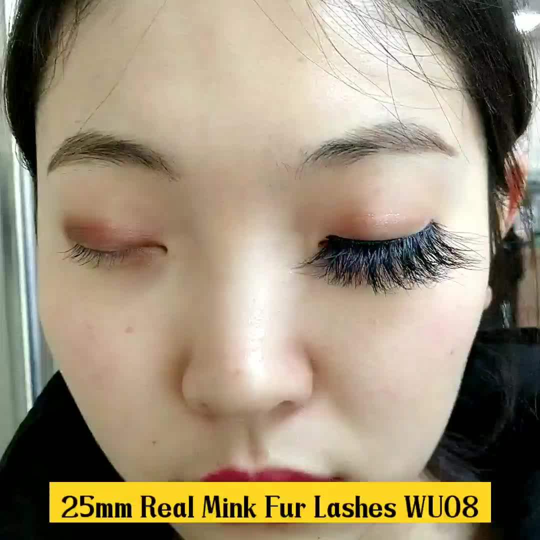 Wholesale High Quality Soft 100% Real Mink Eyelash Long 25mm Mink Eye ...