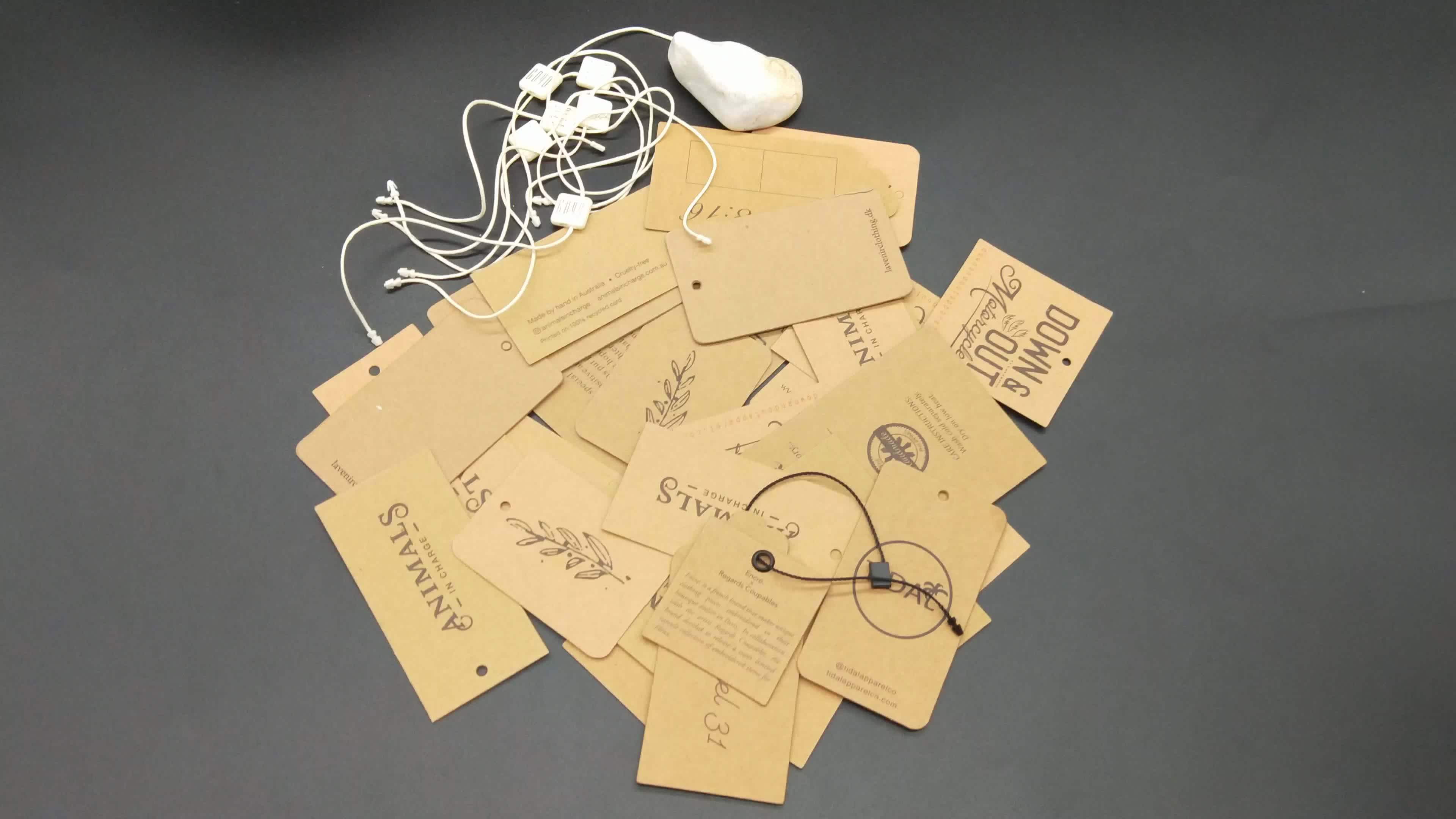 Thick Luxury Cardboard Custom Design Clothing Paper Swing Hang Tags ...