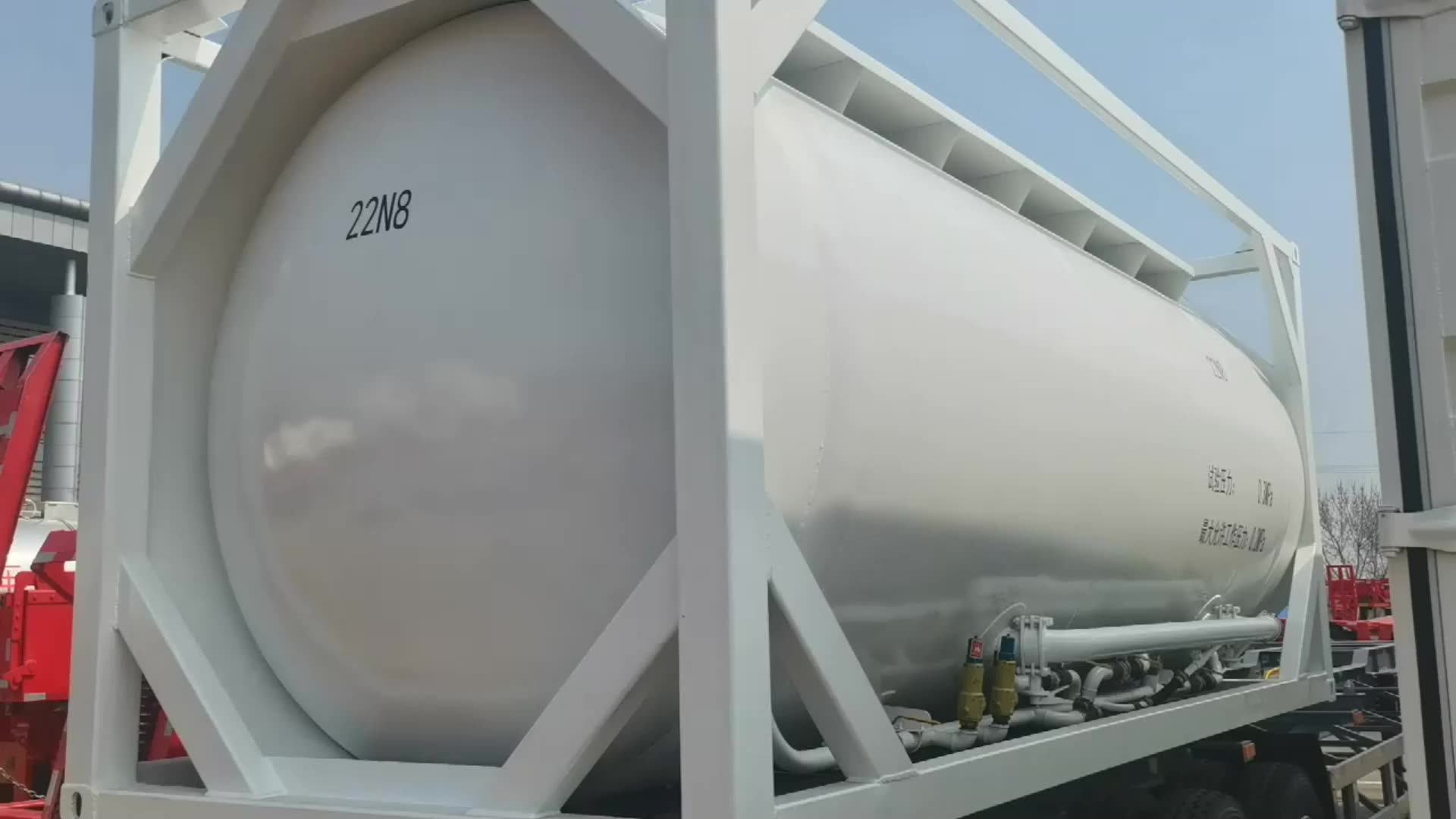 40 Feet Powder Pellet Tank Container Bulk Lime Cement Tank Container ...