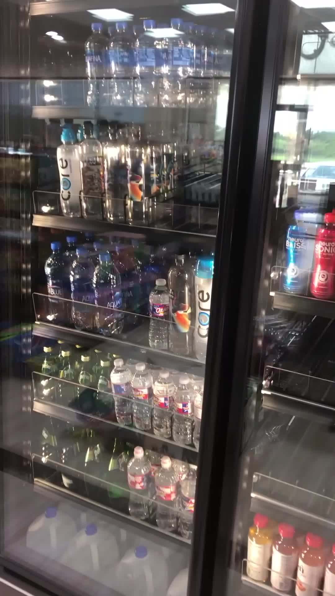 Plastic Gravity Feed Display Rack Bottle Shelf For Refrigerator - Buy ...