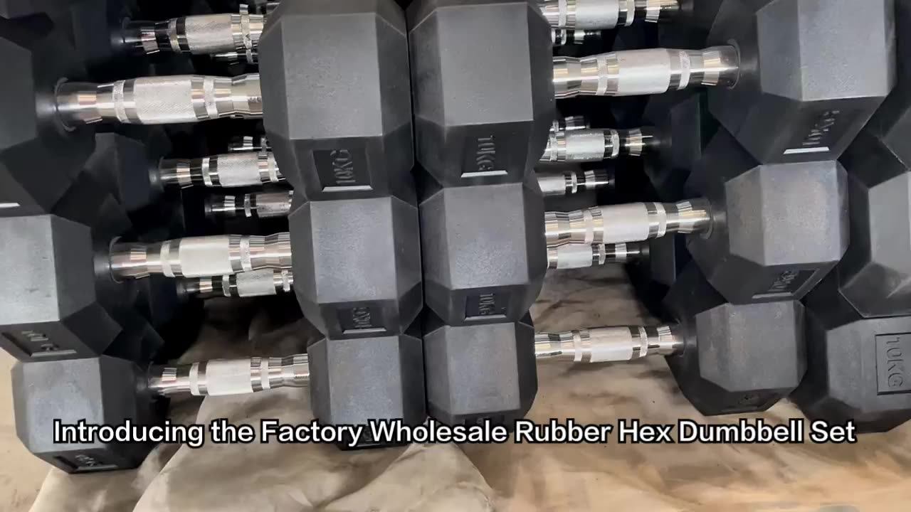 Rubber Coated Dumbbell 20kg To 60kg Incremental Weight 20lb To 48kg ...