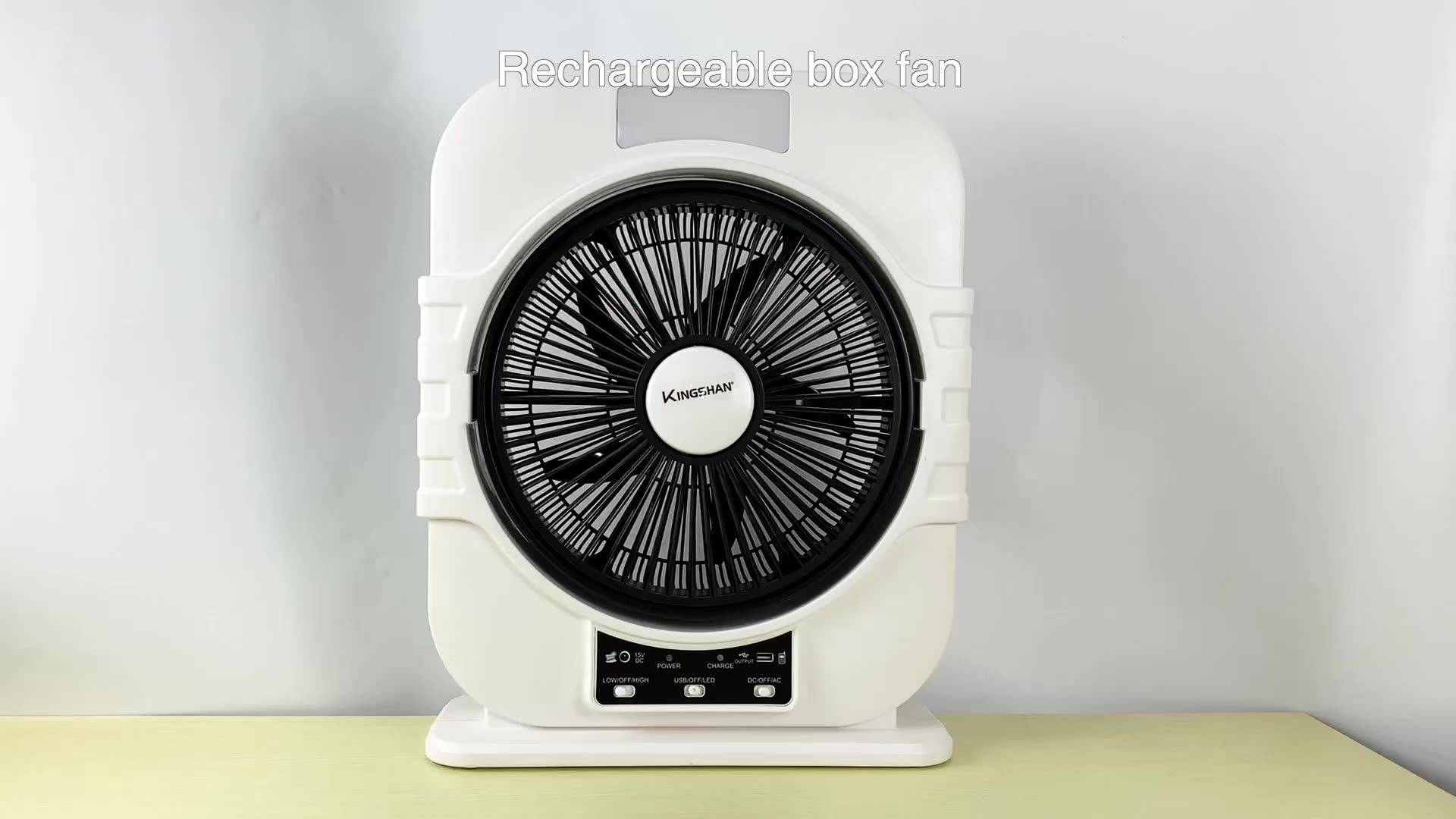 8 Inch Rechargeable Solar Fan Box Acdc Emergency Fans With Led Light ...
