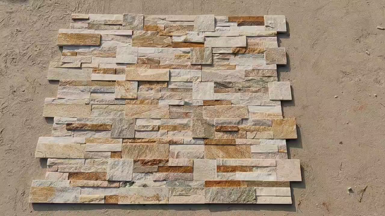 Natural Slate Stone Wall Panel Cladding Sand Culture Stone Veneer For ...