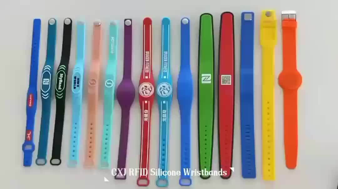Silicone Rubber Bracelet Vibrating Rfid Nfc Mini Card Insert Payment ...