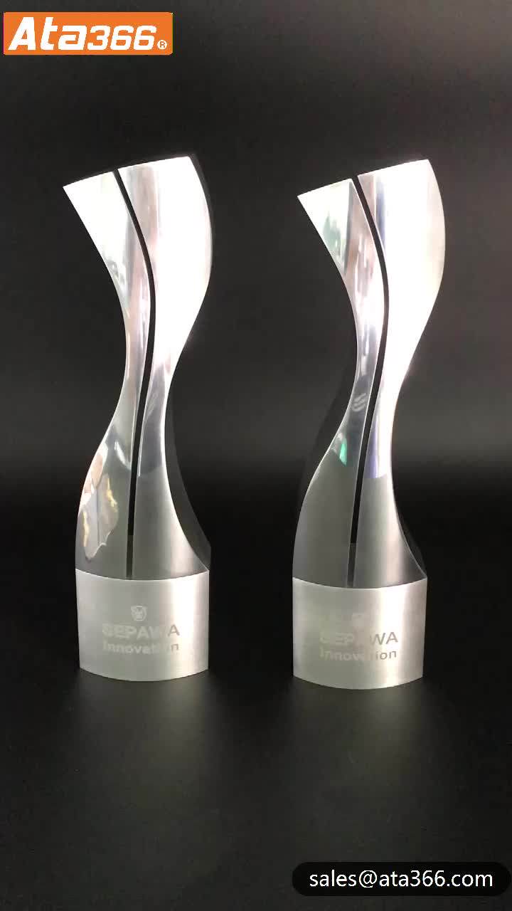 1 Custom Aluminum Trophy World Design High Quality Cup Shape Metal ...