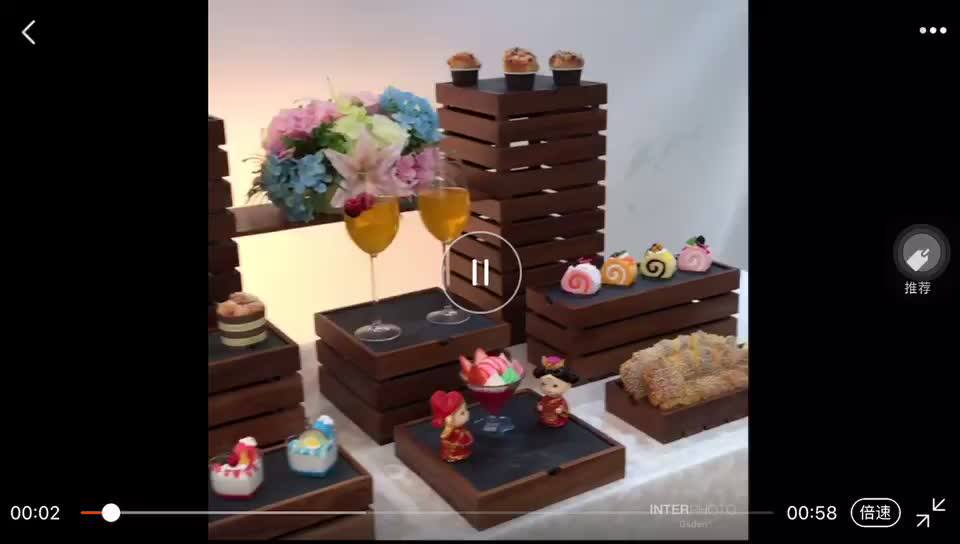 Catering Wood Cake Stand Skyline Buffet Elevations For All Day Dining ...