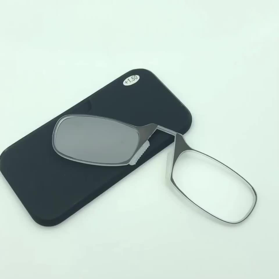Mobile Phone Thin Readers Reading Glasses Foldaway Clip On Mini Nose Reading Glasses Without