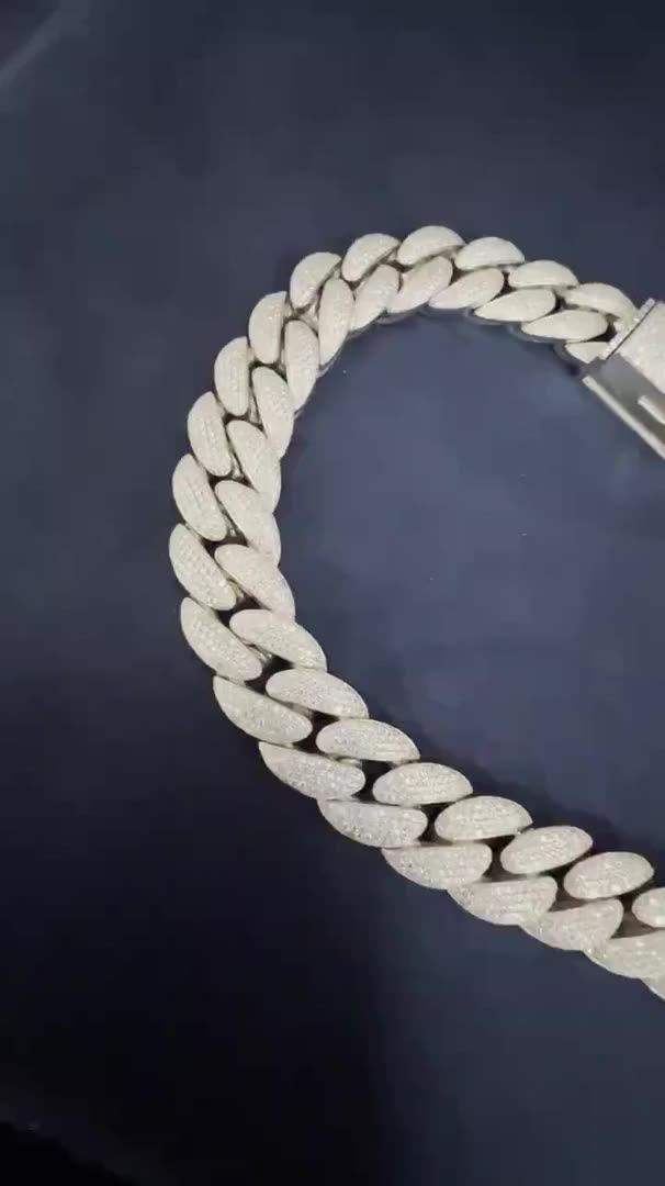 Vvs Moissanite Diamond Cuban Link Chain Cuban Link Chain Premium ...