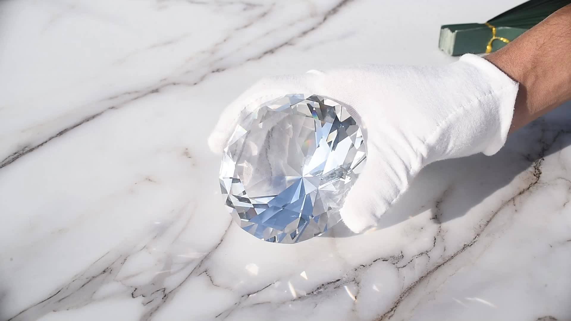 100mm 3.9" Large Crystal Diamond Jewelry Displays Photo Props Sparkling ...