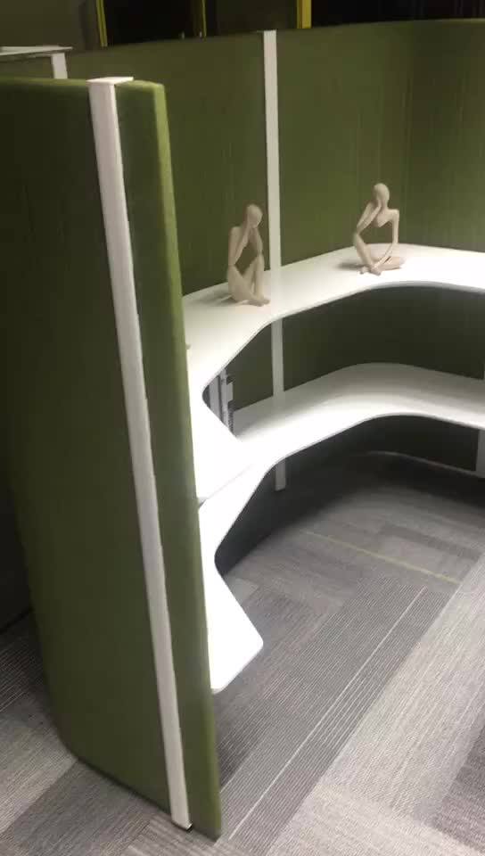 Modern 3 Seater Workstation Sound Proof Cubicles 3 Seater Workstation ...