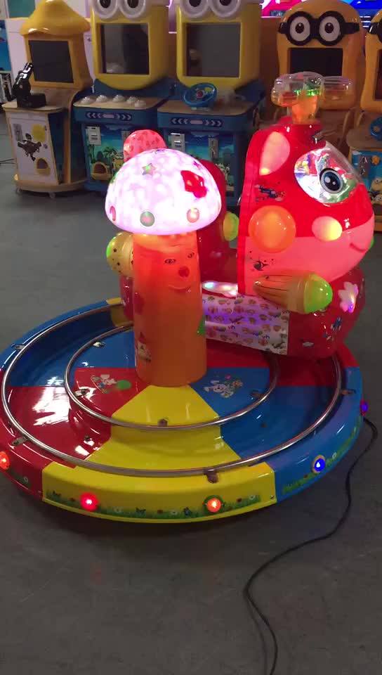 Indoor Electric Plastic Castle Track Train Coin Operated Kids Train ...