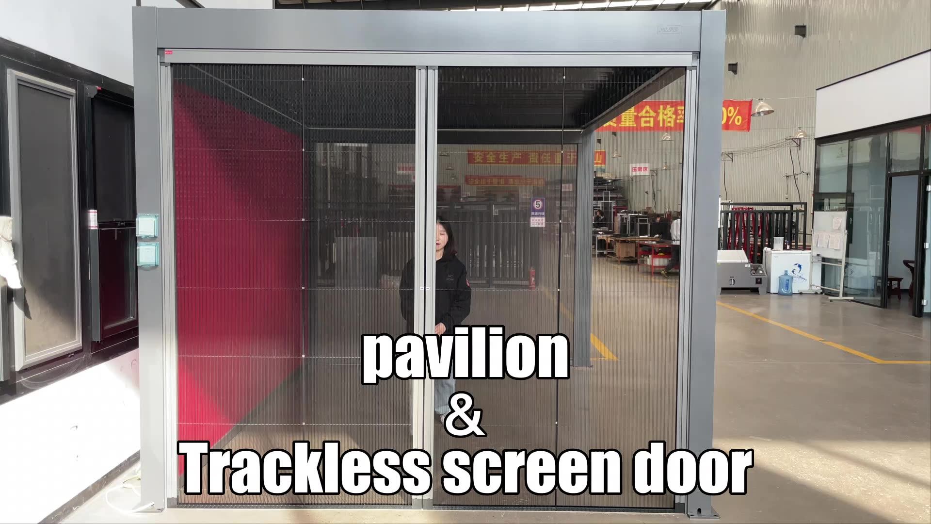 Insect Screen Customized Pleat Folding Mesh Trackless Sliding Aluminum ...