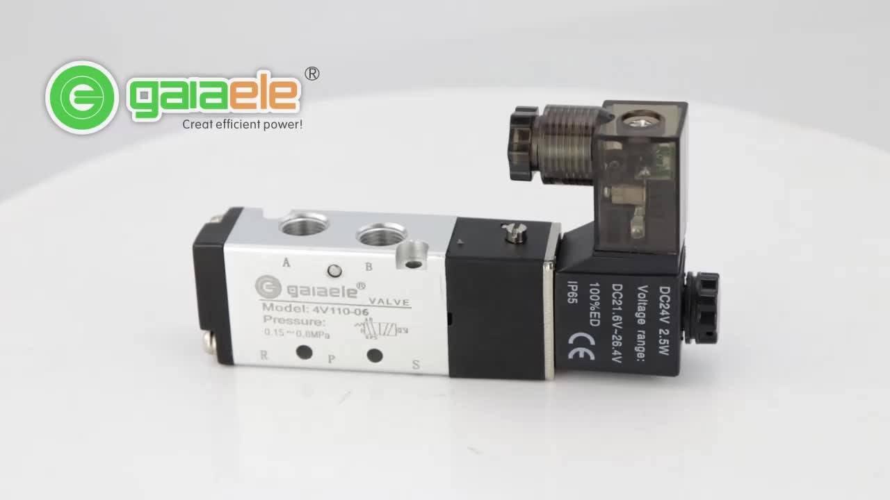 4v110 Series 5/2 Way 12v 110v 220v Dc24v Normally Closed Directional ...