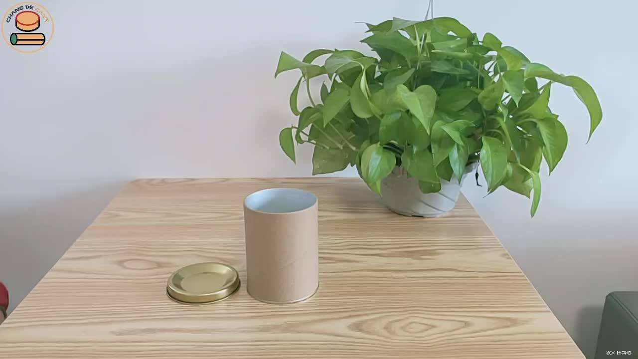 Eco Friendly Food Grade Cylinder Canister Cardboard Round Containers ...