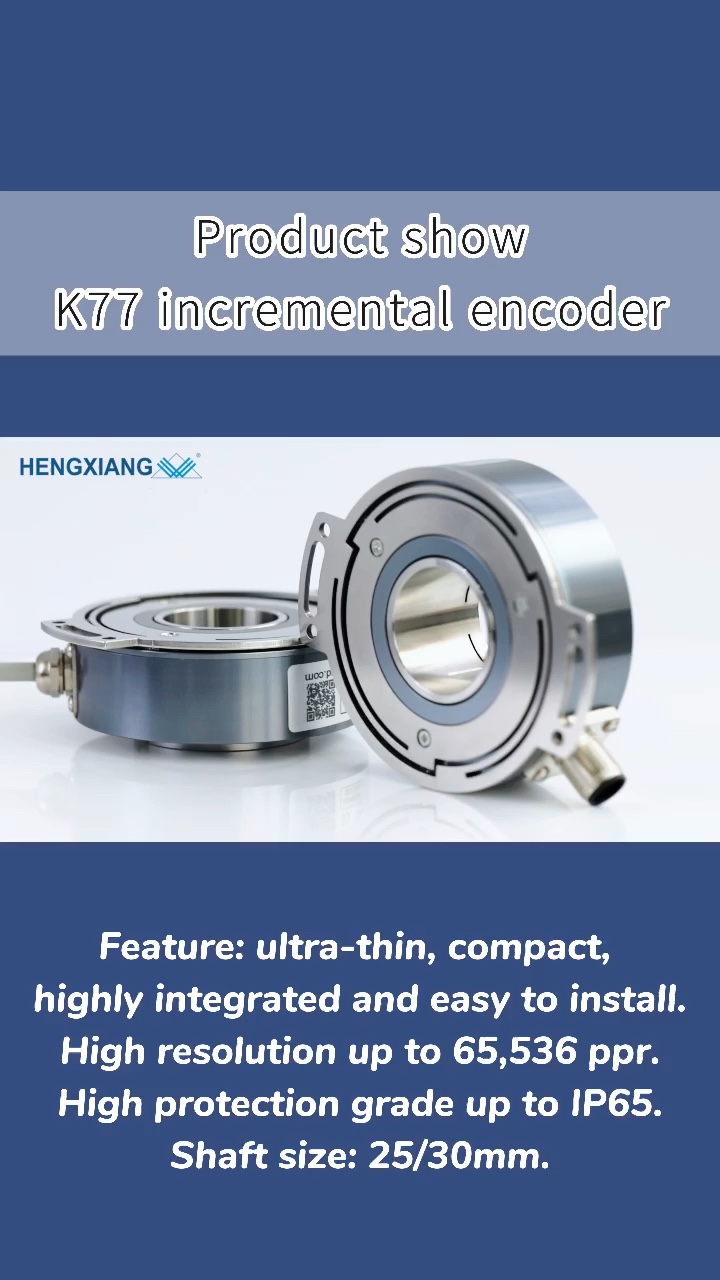 K77 Hollow Inremental Encoder Ip65 Length Measuring Encoder 24v Dc ...