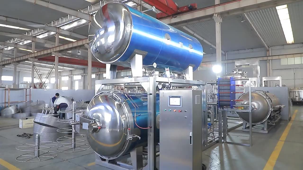 Horizontal Autoclave Sterilizer Canned Retort Machine Sterilization Pot ...