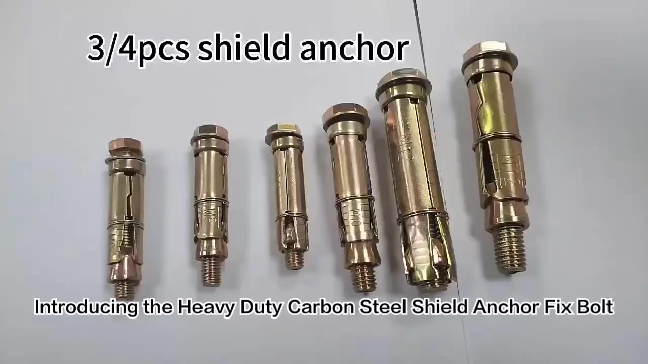 Heavy Duty Steel Concrete Expansion Anchor 3pcs/4pcs Shield Zinc Finish Din Standard Size M10 ...