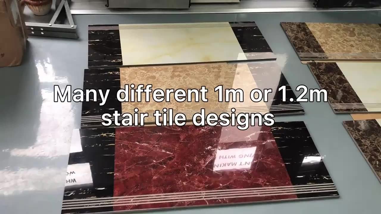 1200x470mm Glossy Porcelain Staircase Riser Stair Tile Design Ceramic ...