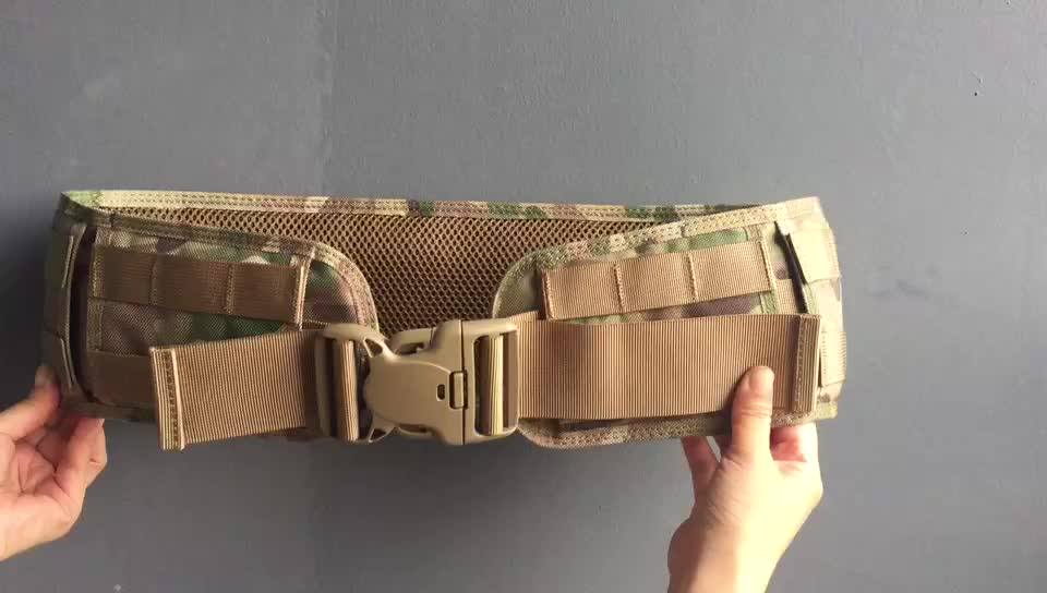 Tactical Padded Molle System Waist Belt Gear Battle Combat Multi ...