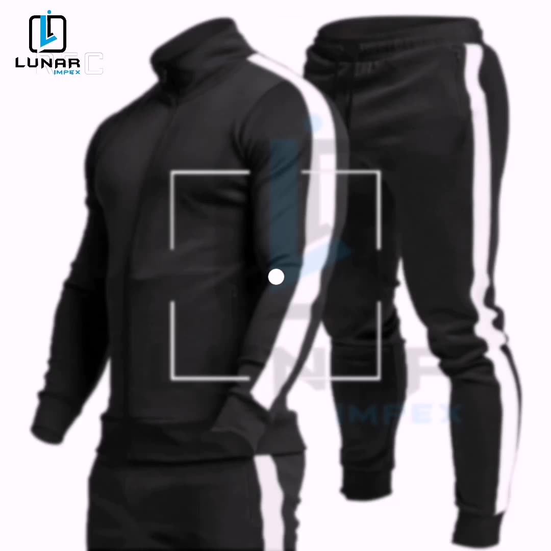 Casual Men Active Tracksuits Full Zip Sports Jogging Suits Sets ...