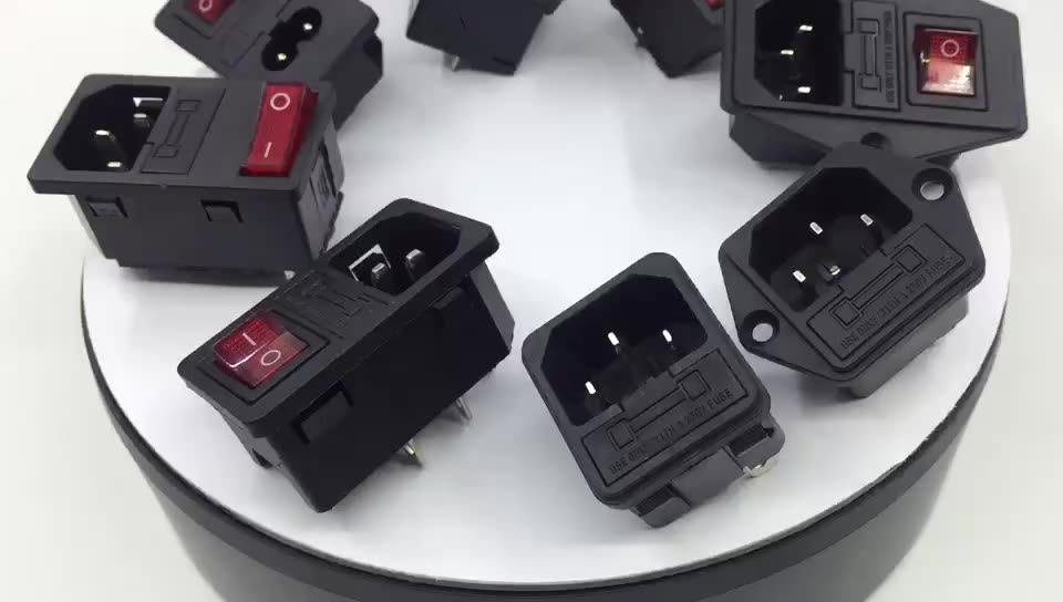 3/4 Pin Hembra Conector Macho 10a 250vac Fusible Iec 320 C1 C14 ...