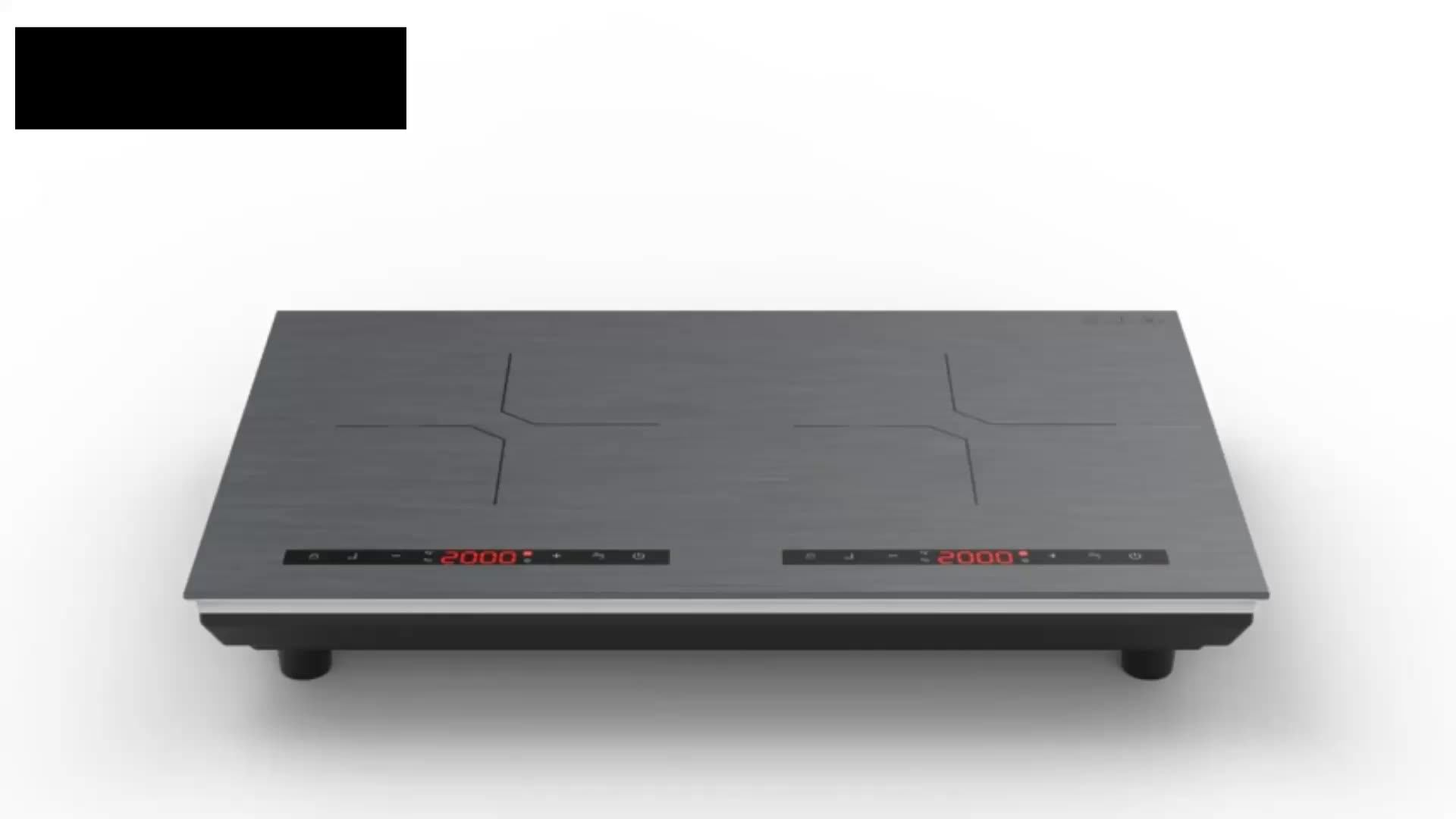 Household Commercial 3-burners Infrared Cooker Design Tempered Glass ...