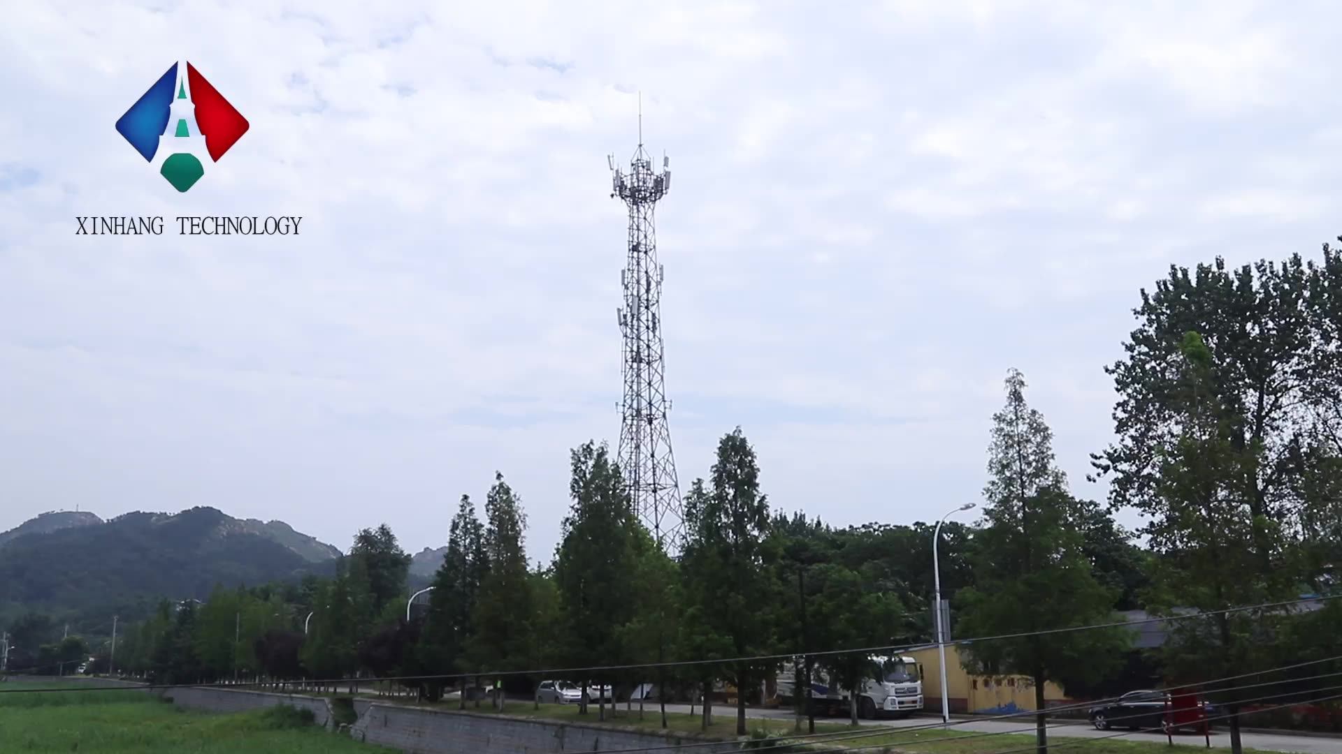 Steel Lattice Tower 40m Four Legged Self Supporting Communication Tower ...
