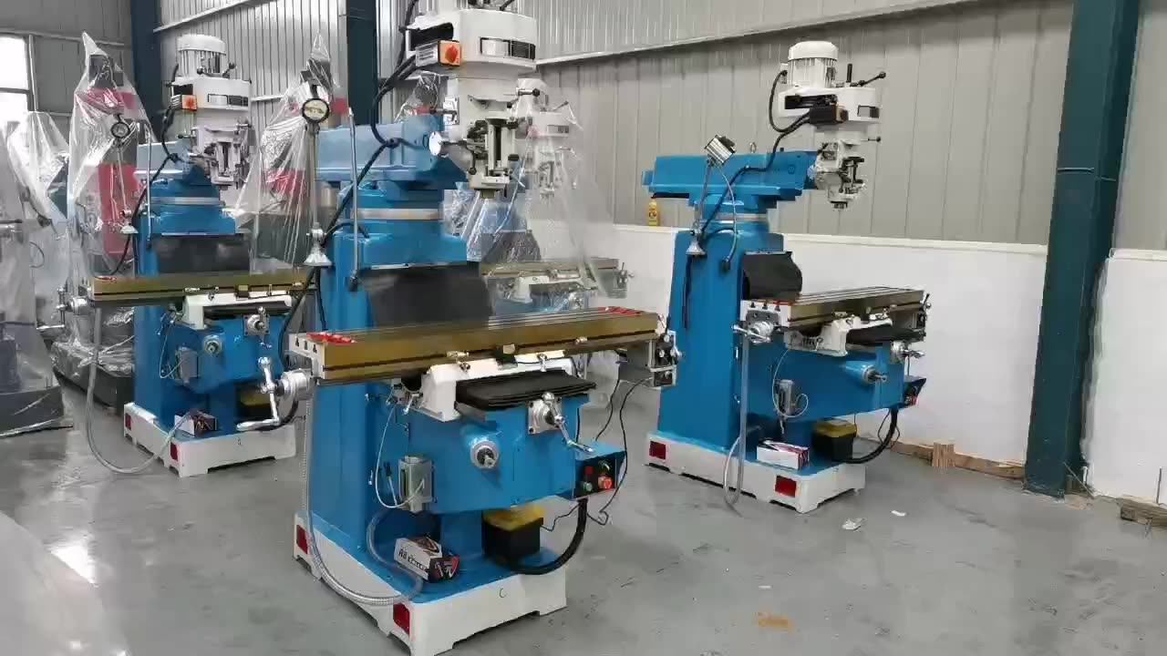 5h Taiwan Vertical Turret Milling Machine Three-axis Digital Display ...
