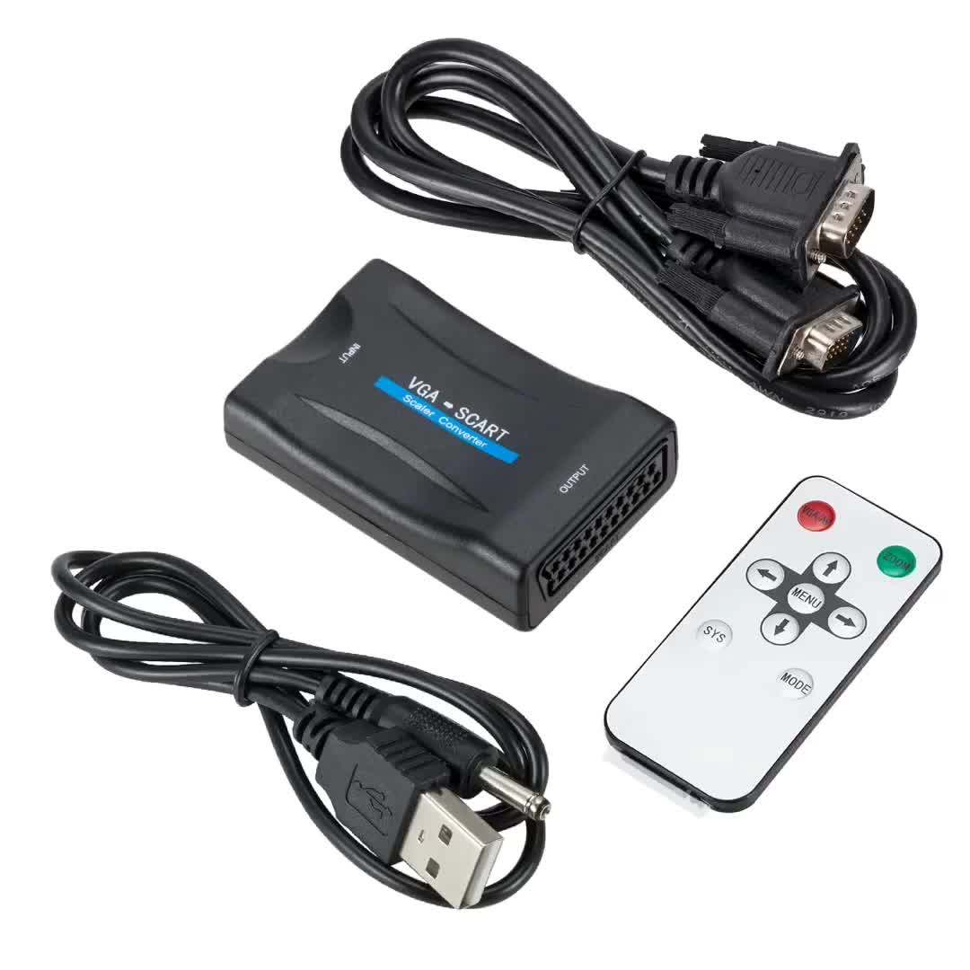 Best Price Vga To Scart Video Audio Converter Adapter For Hdtv Pc With ...