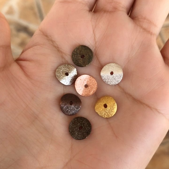 Jf8364 Gold Plated Matte Metal Wavy Disc Spacers Beads,Jewelry Spacers ...