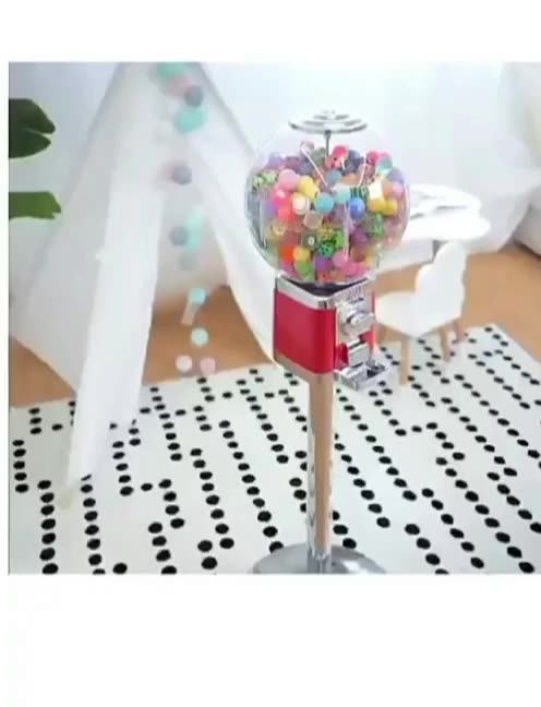 Metal Floor Standing Retro Chewing Gum Candy Gumball Machine Red ...