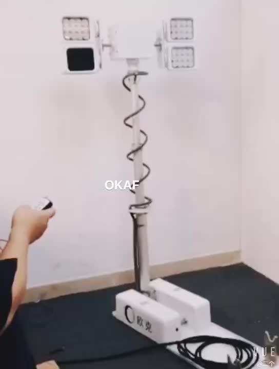 Car Vehicle Fire Truck Mobile Mast Pneumatic Telescopic Light Tower ...