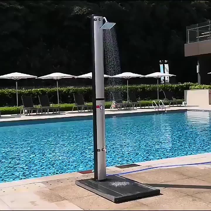 2024 60l Pvc Octagonal Silver Outdoor Garden Tools Solar Shower Column ...