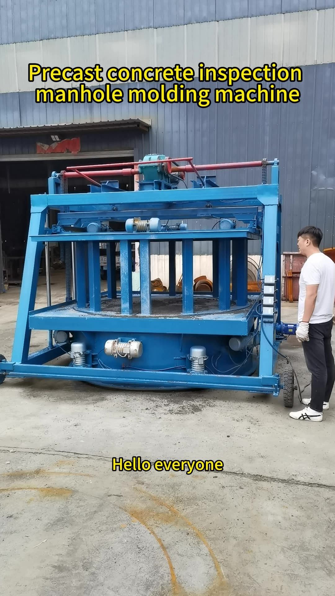 Precast Concrete Inspection Manhole Molding Machine Produces Cement ...