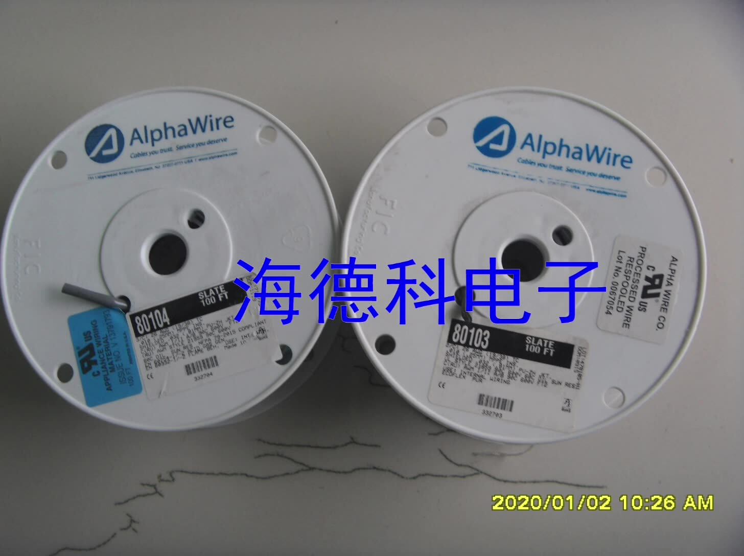 海德科电子UL1015/1230 600V 20AWG alpha wire电线782001 BK005-阿里巴巴